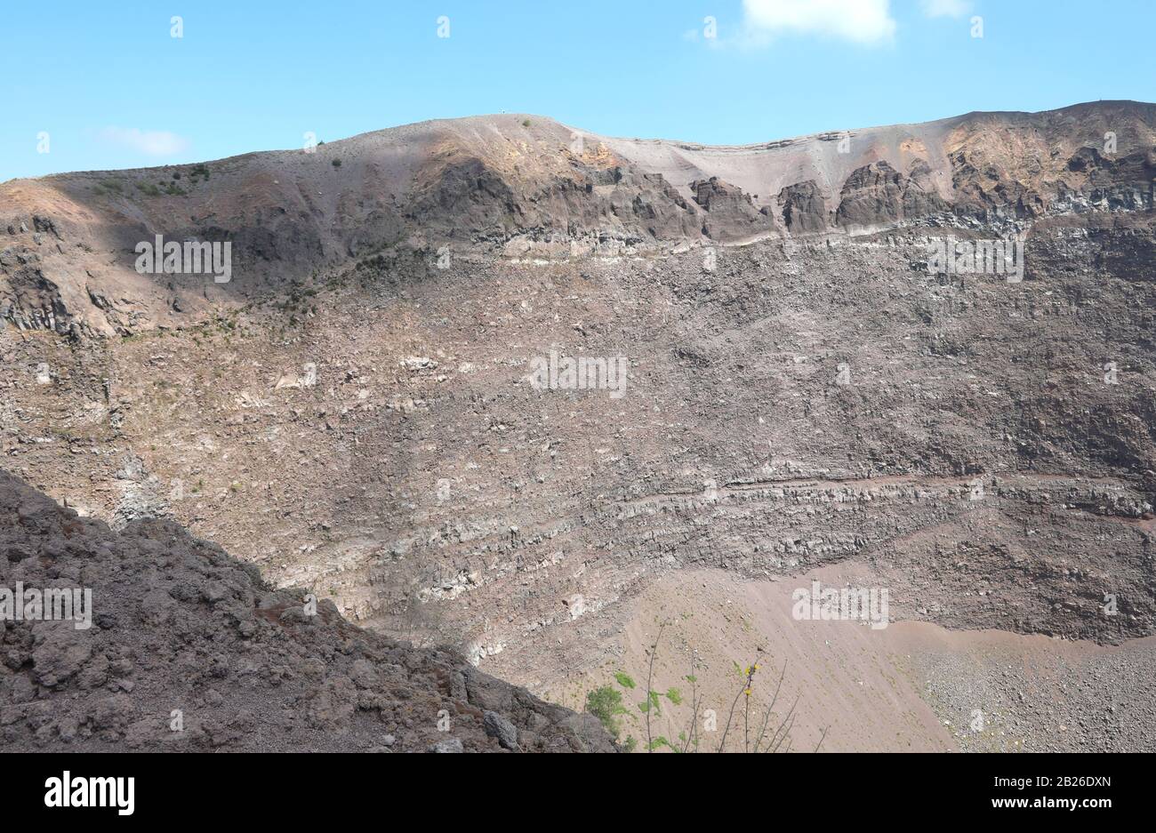 immense crater of the volcano Vesuvius in Naples Stock Photo - Alamy