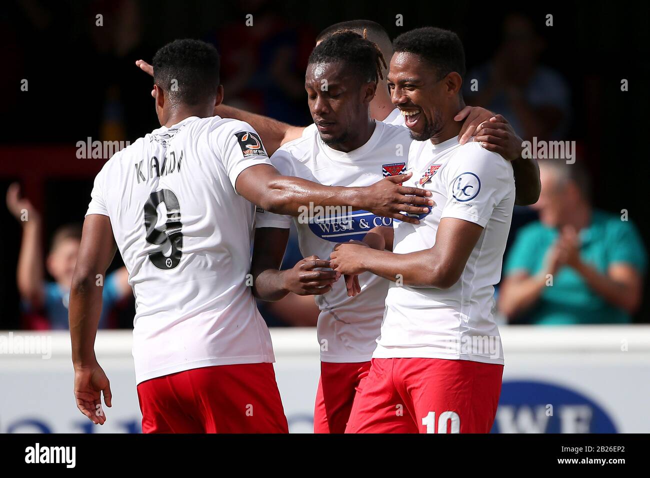 Angelo Balanta of Dagenham scores the third goal for his team and ...