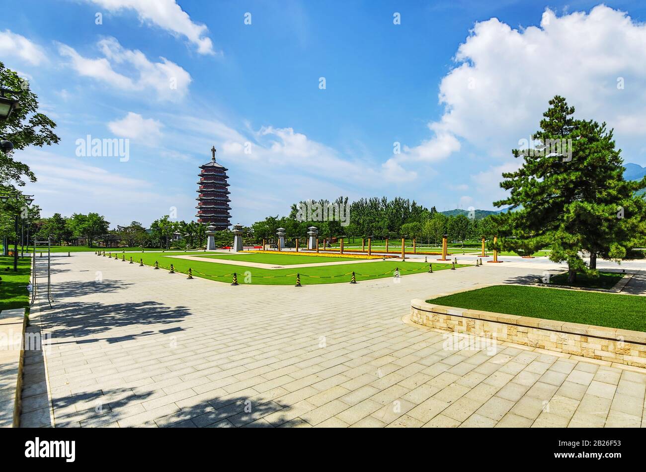 Traditional Chinese City Garden Park close-up photo Stock Photo - Alamy
