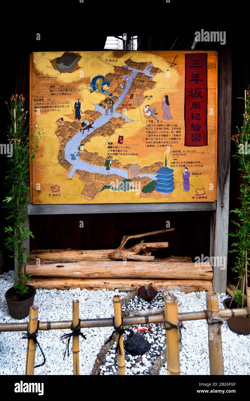 old map of Kyoto Japan Stock Photo - Alamy