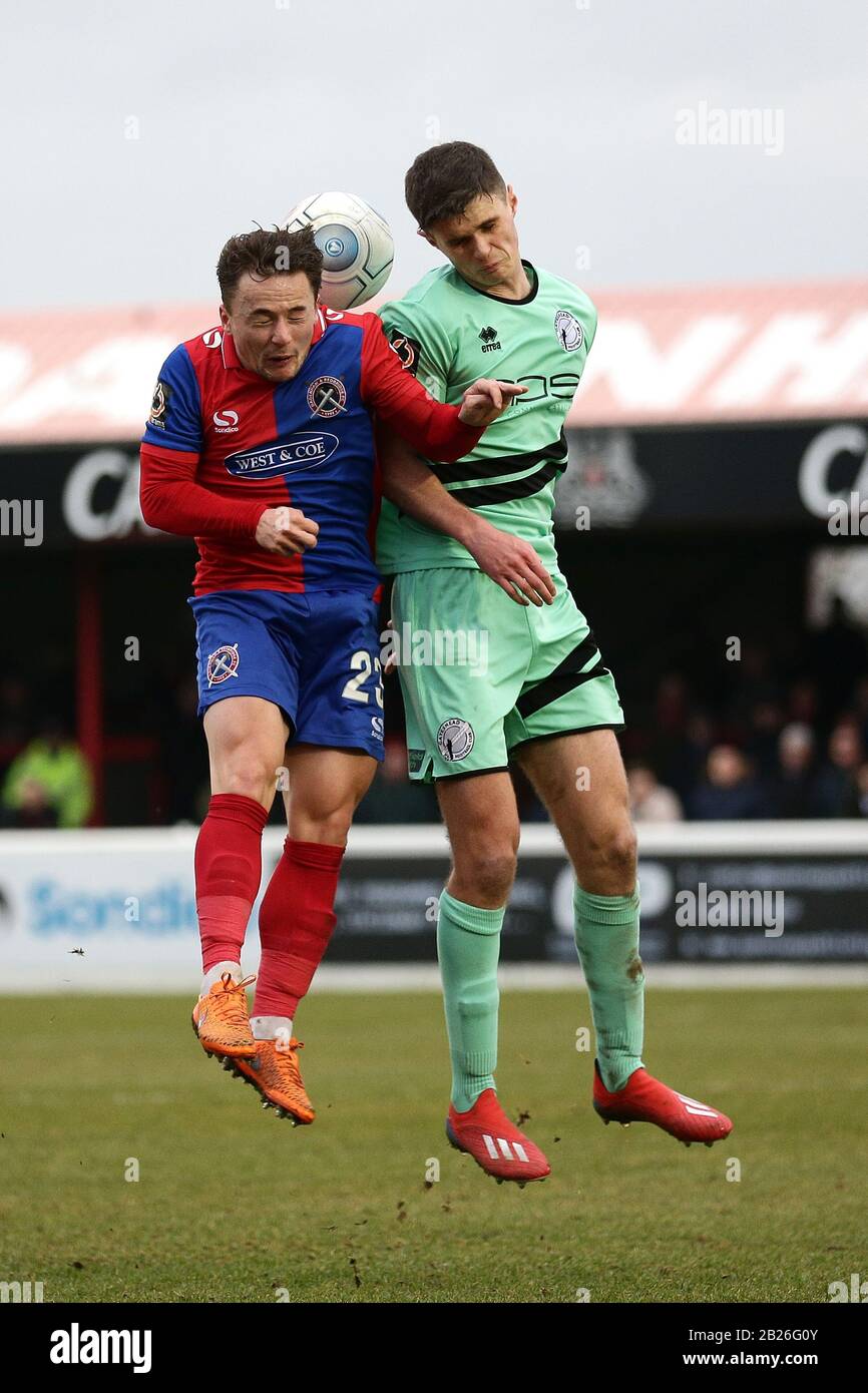 Jack Munns of Dagenham and Elliot Forbes of Gateshead during Dagenham ...