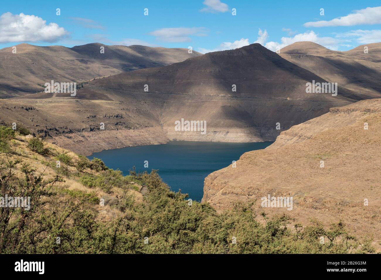 Katse Dam seen from Katse Botanical Gardens, Lesotho Stock Photo - Alamy
