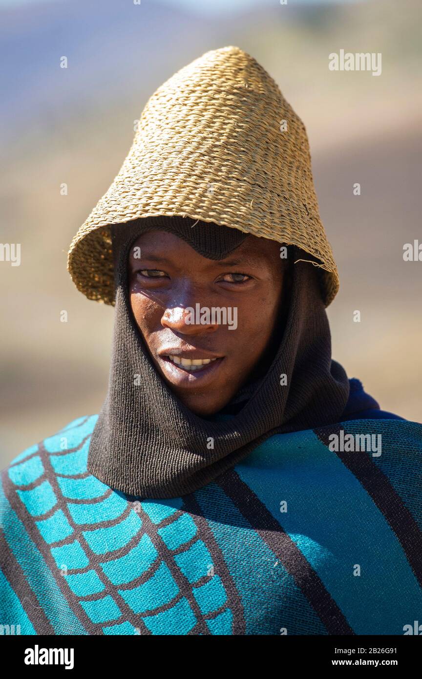 Basotho shepherd, Lesotho Stock Photo - Alamy