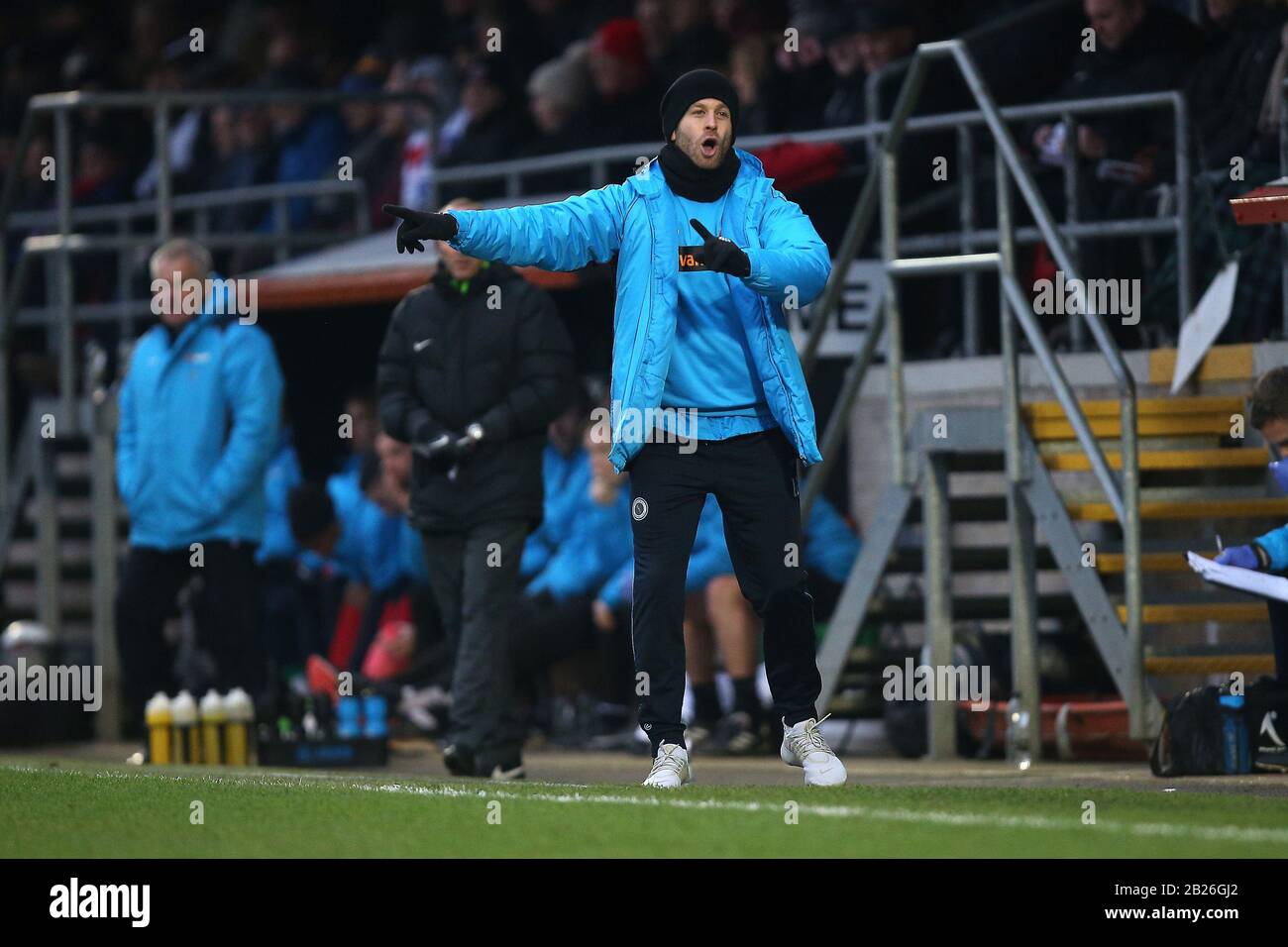 Boreham Wood manager Luke Garrard during Dagenham & Redbridge vs ...