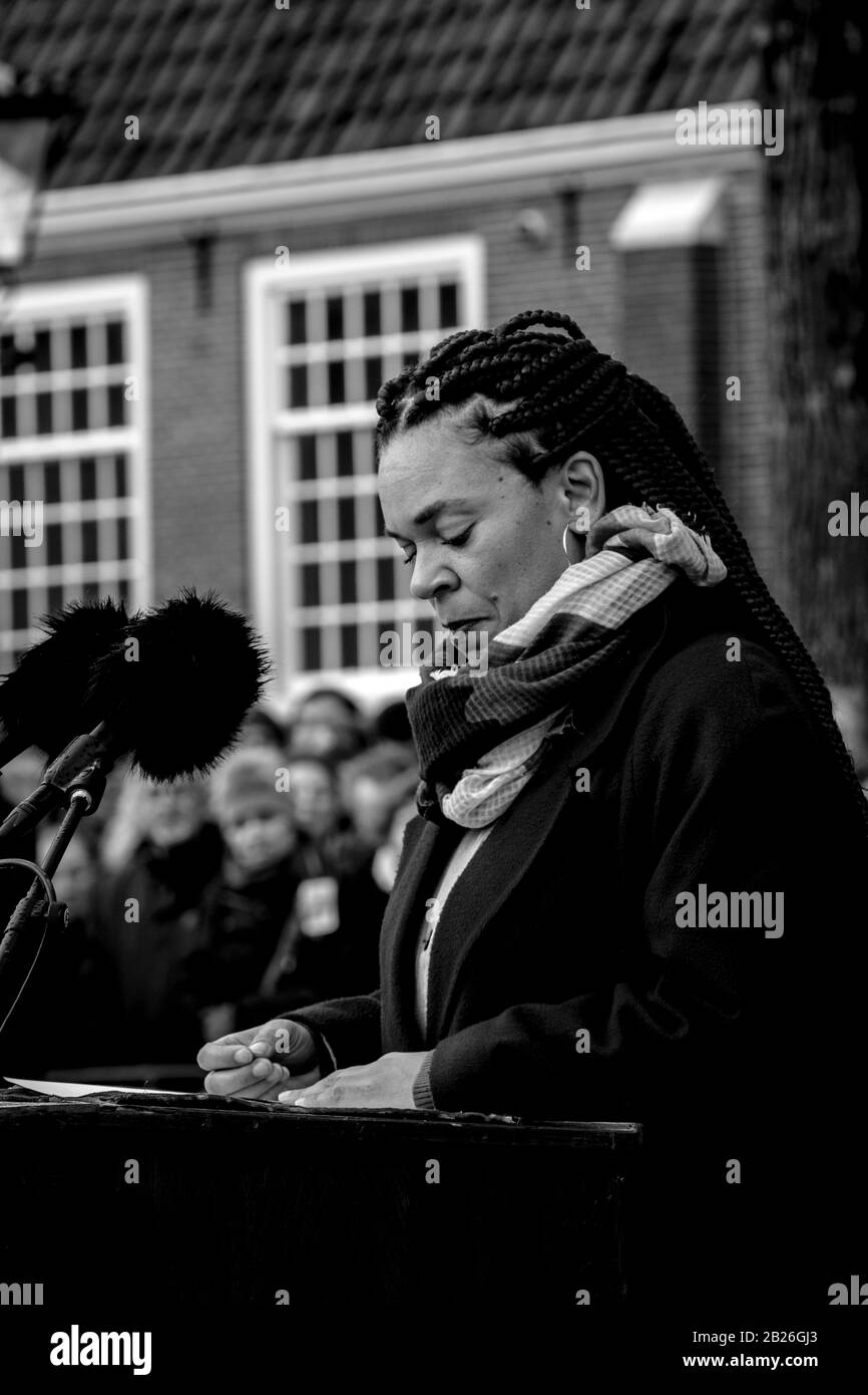 Close Up Babs Gons At The Statue Of The Dokwerker At Amsterdam The ...