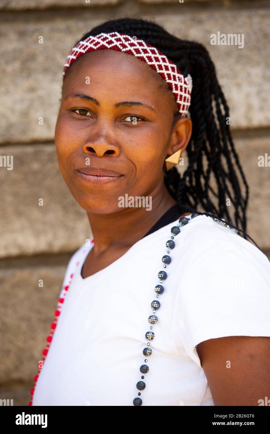 Basotho girl near Pitseng (Leribe), Lesotho Stock Photo - Alamy