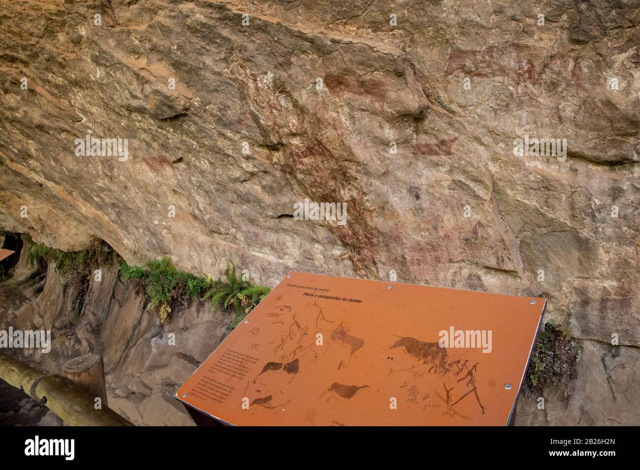 Rock art in Liphofung Cave, Lesotho Stock Photo - Alamy