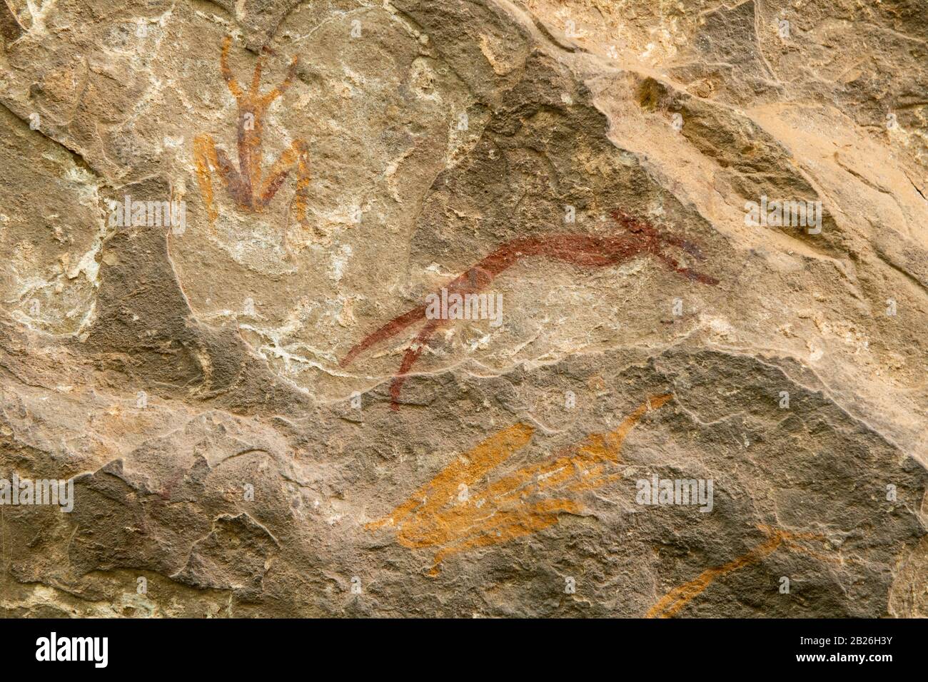 Rock art in Liphofung Cave, Lesotho Stock Photo - Alamy
