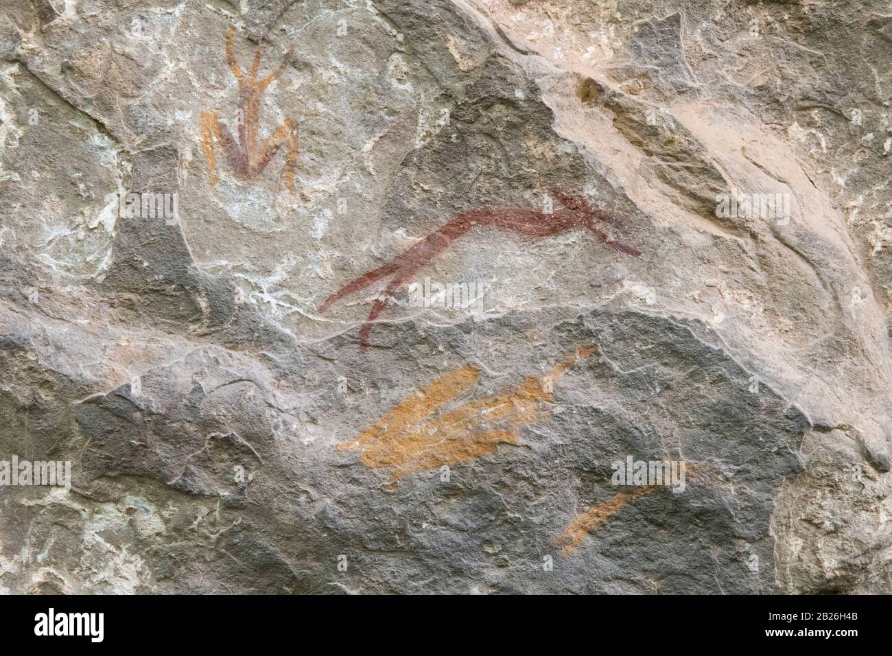 Rock art in Liphofung Cave, Lesotho Stock Photo - Alamy