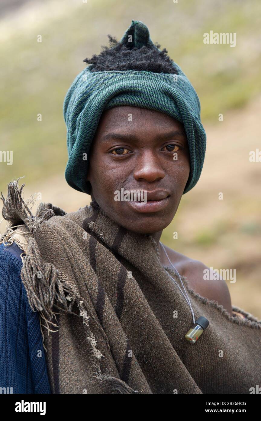 Basotho shepherd, Lesotho Stock Photo - Alamy