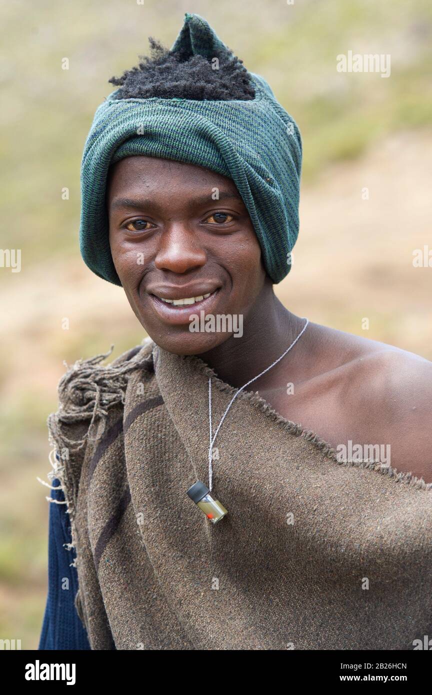 Basotho shepherd, Lesotho Stock Photo - Alamy