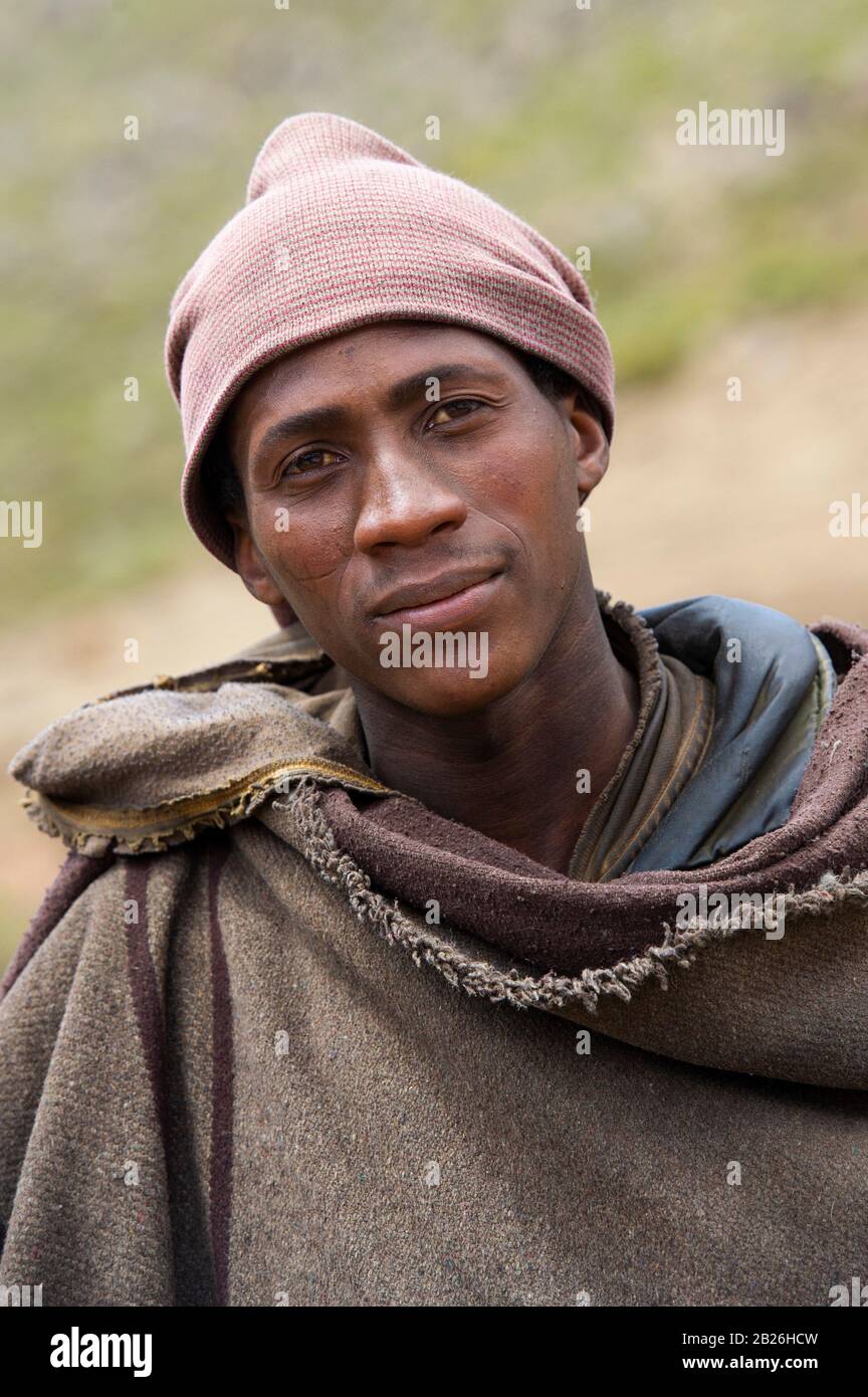 Basotho shepherd, Lesotho Stock Photo - Alamy