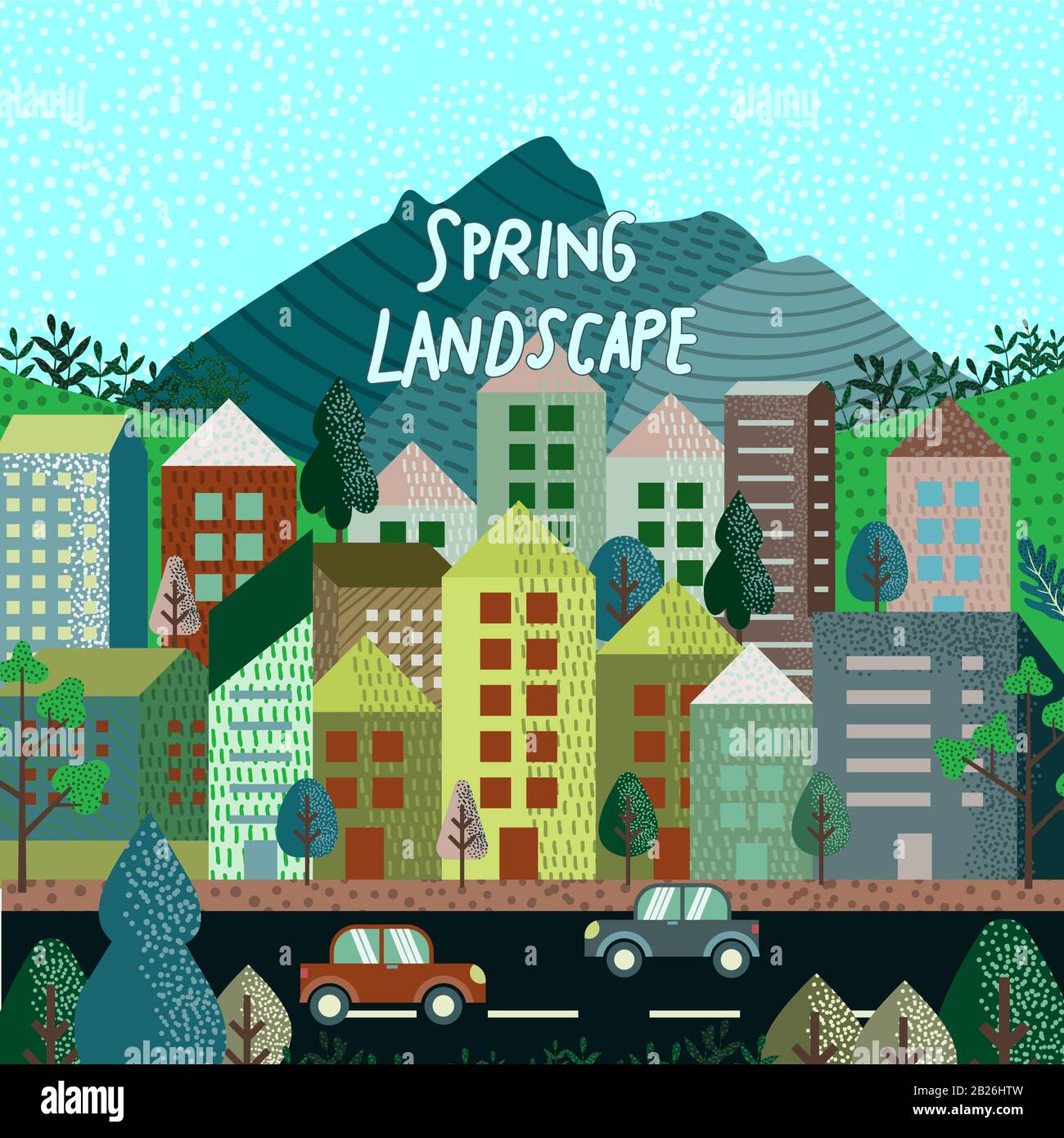 Vector cartoon illustration in simple minimal geometric flat style ...