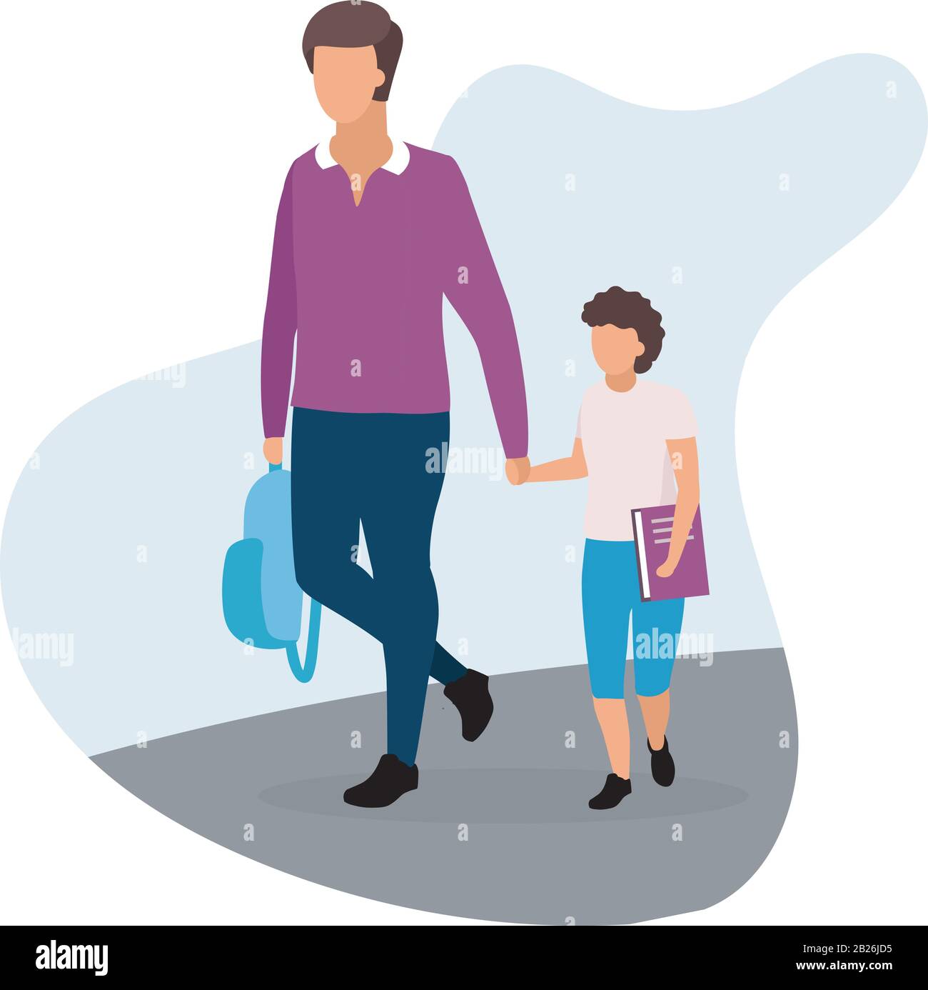 Father And Teenage Son Clipart
