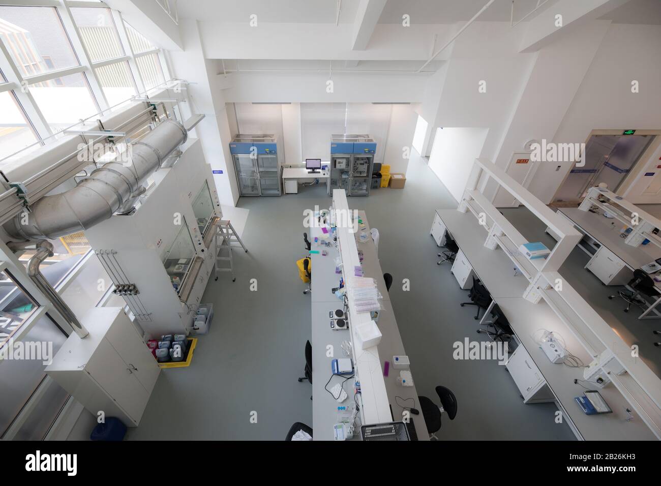BEIJING, CHINA - JUNE 03, 2019: Modern drug manufacturing laboratory ...