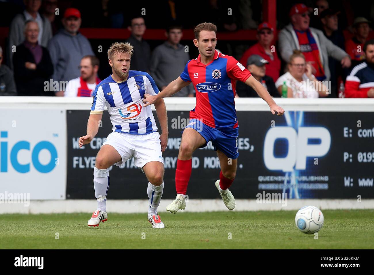 Nicky Featherstone of Hartlepool United and Harry Donovan of Dagenham ...