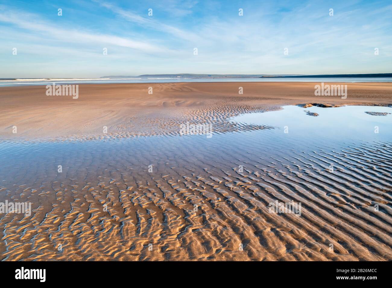 Sand patterns and ridges on the beach at Westward Ho!, North Devon ...