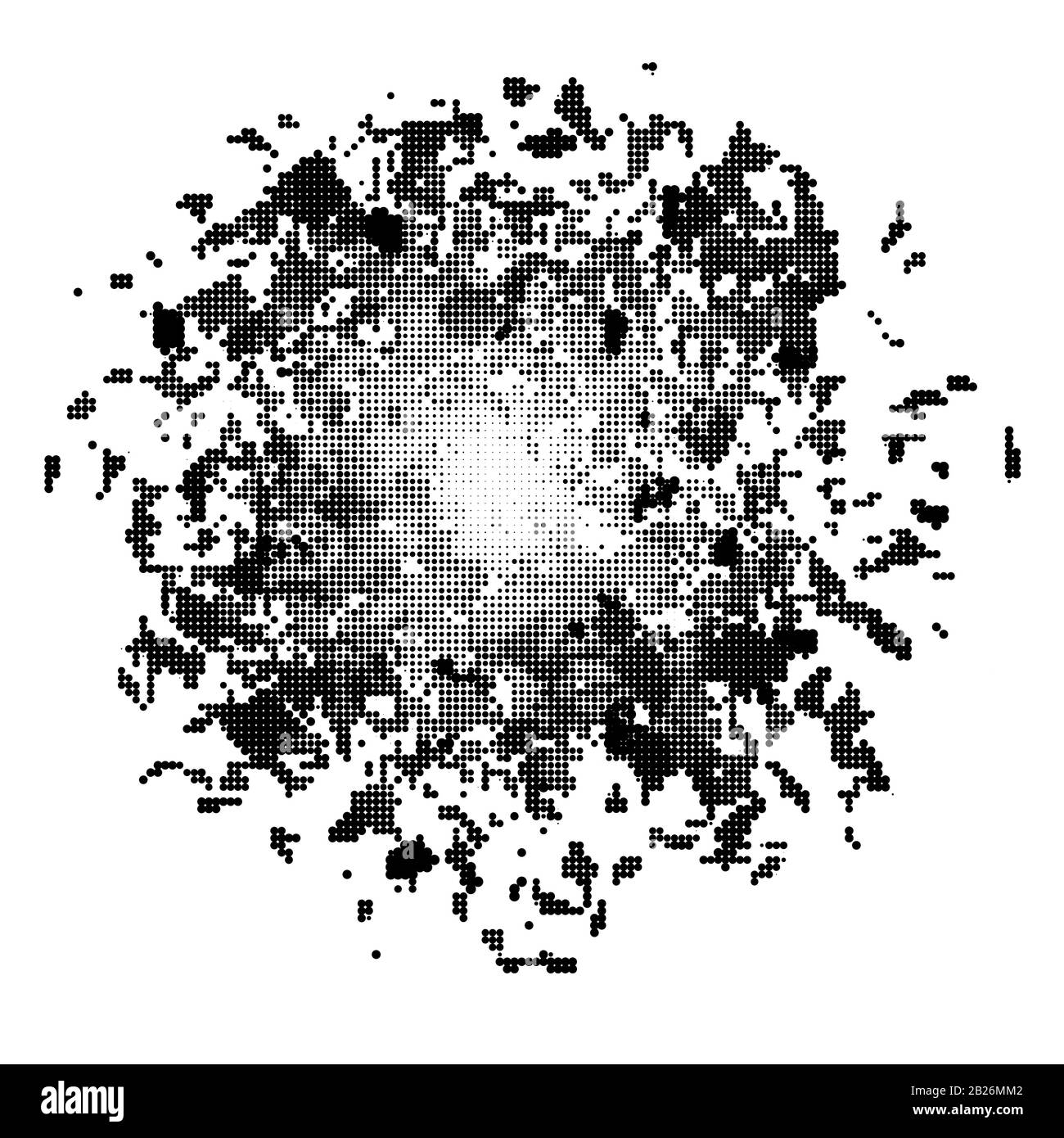 Halftone Explode Flash, Dotted Cartoon Explosion, Star Burst. Sharp ...