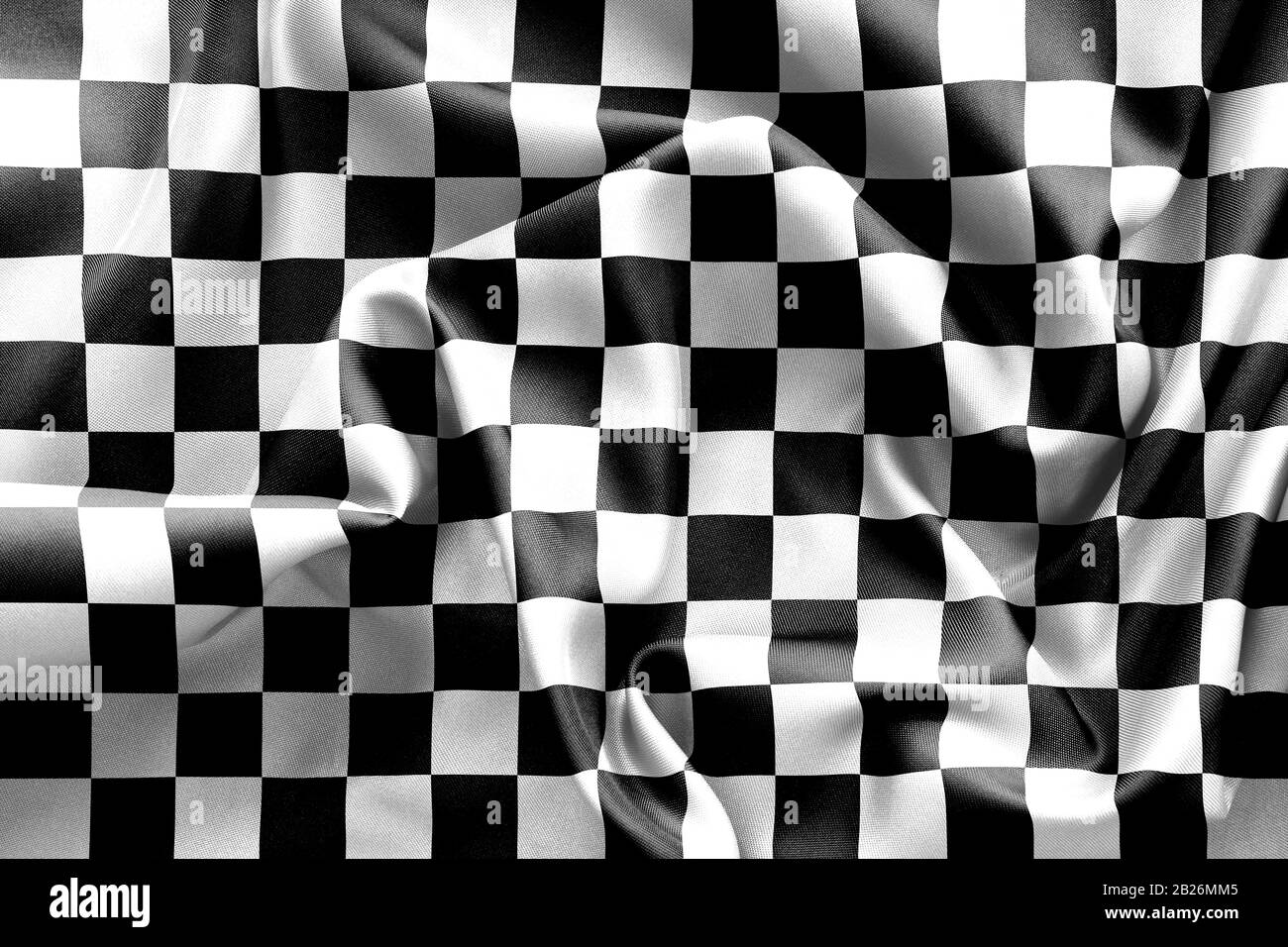 Chequered flag background texture rippled and crumpled Stock Photo - Alamy