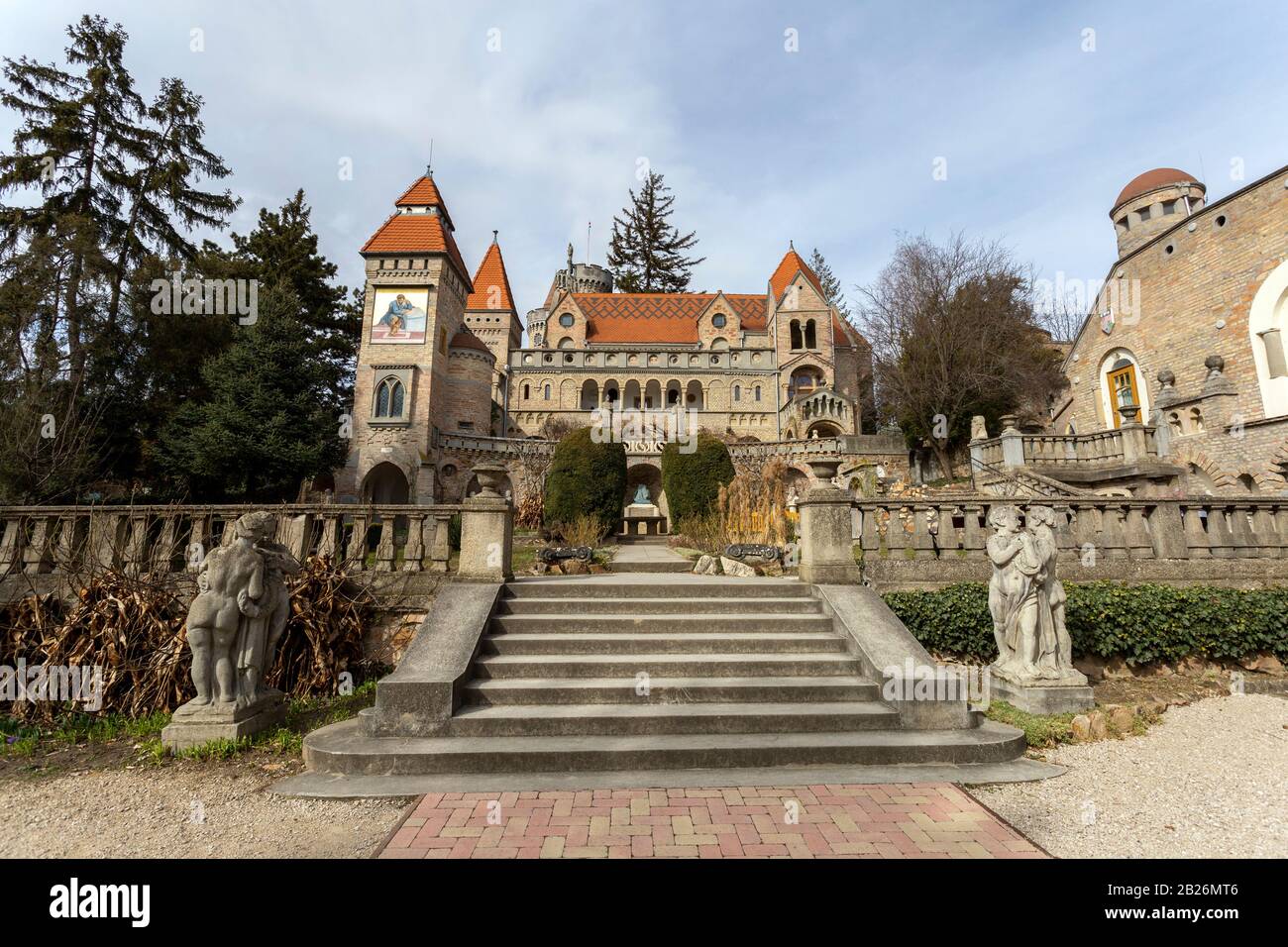 Bory Castle in Szekesfehervar, Hungary. Former home of the sculptor and ...