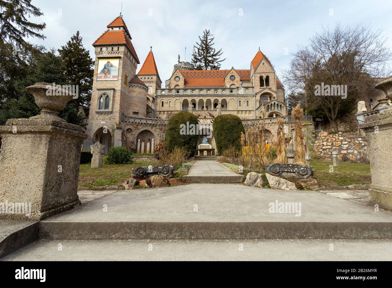 Bory Castle in Szekesfehervar, Hungary. Former home of the sculptor and ...