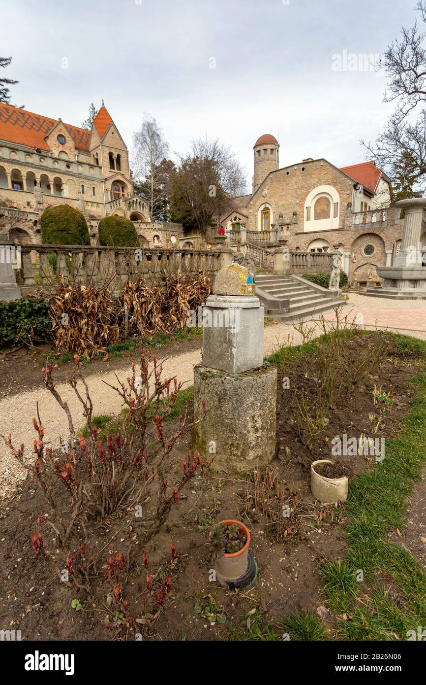 Bory Castle in Szekesfehervar, Hungary. Former home of the sculptor and ...