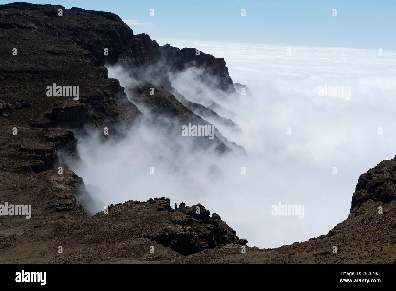 Scenery, Hodgon's Peak hike, Sani Top, Lesotho Stock Photo - Alamy