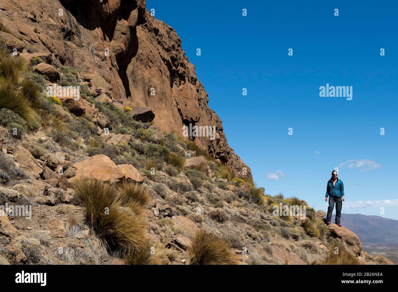 Hodgon's Peak hike, Sani Top, Lesotho Stock Photo - Alamy