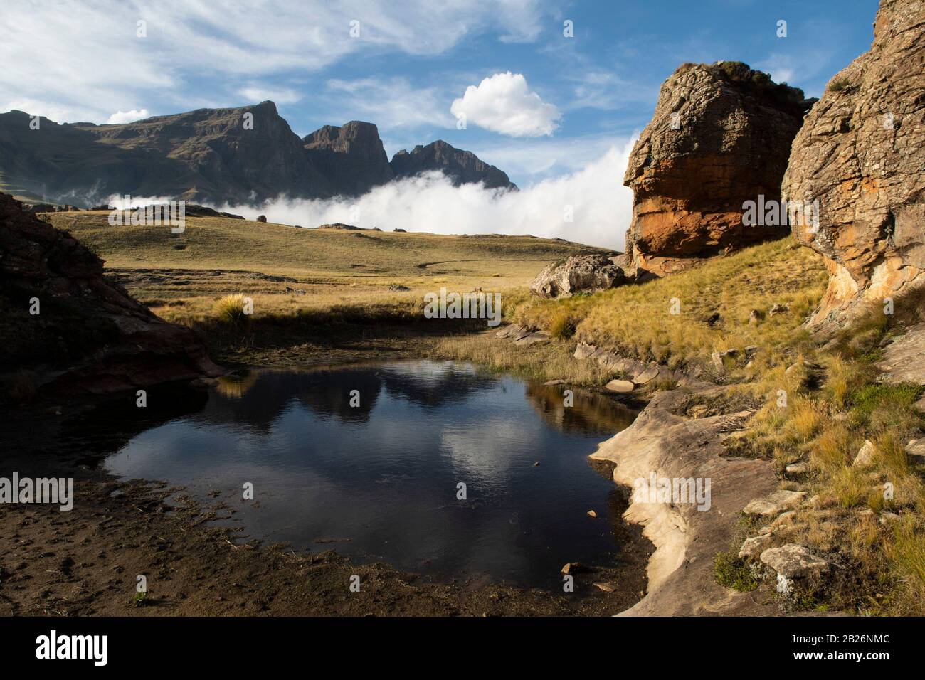 Rock pool, Sehlabathebe National Park, Lesotho Stock Photo - Alamy