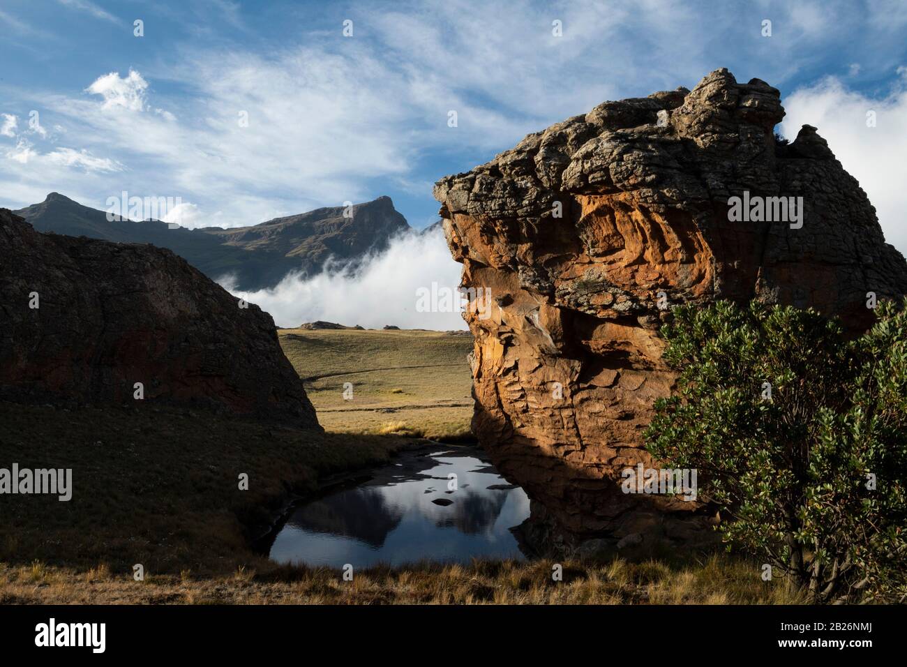 Rock pool, Sehlabathebe National Park, Lesotho Stock Photo - Alamy