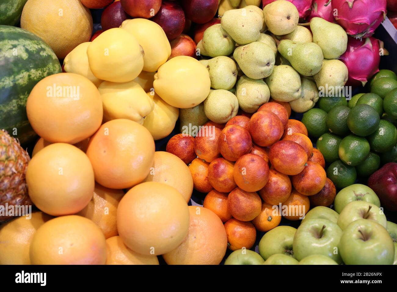 Top view of fruits texture close up as a background Stock Photo - Alamy