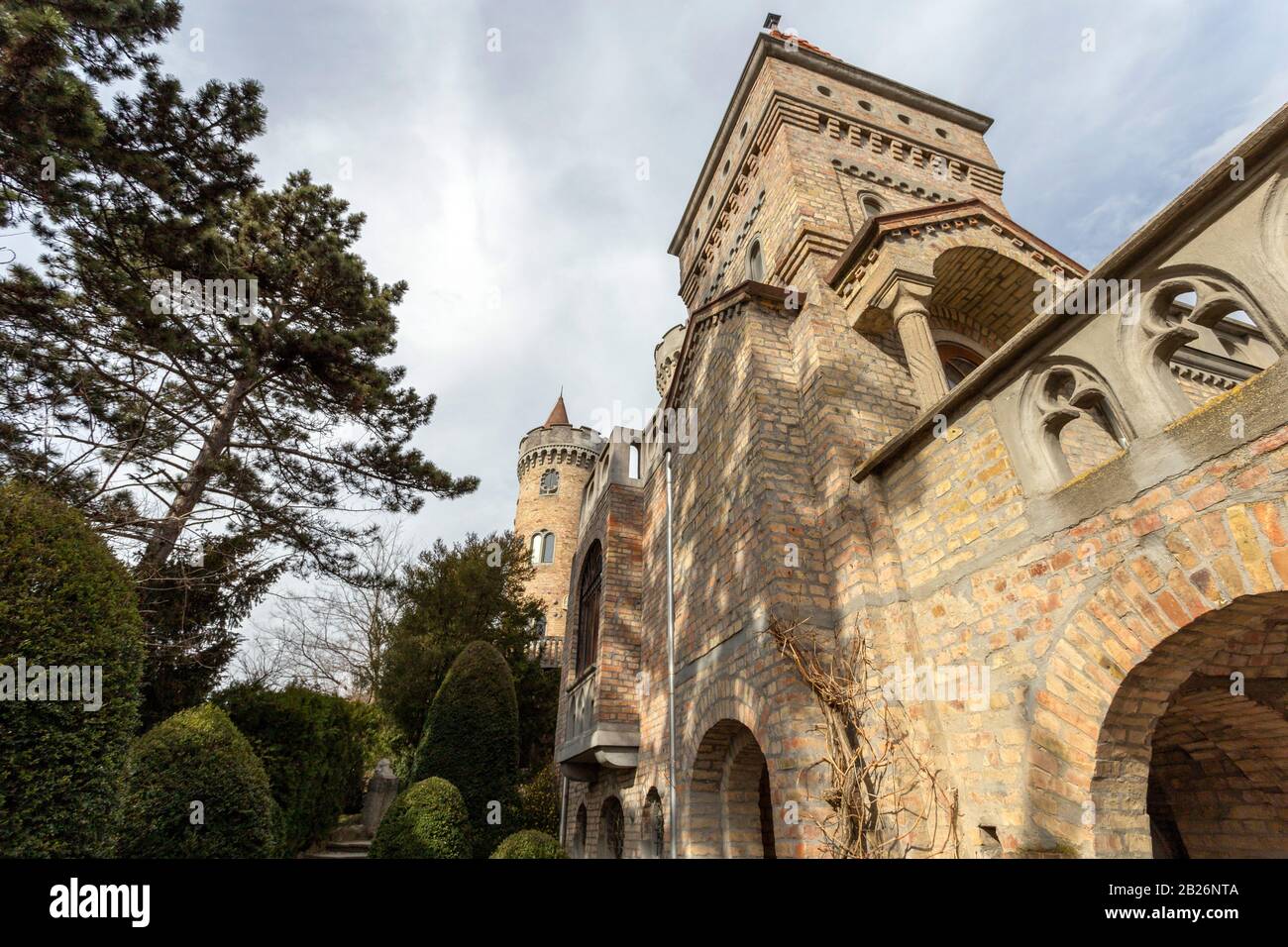 Bory Castle in Szekesfehervar, Hungary. Former home of the sculptor and ...