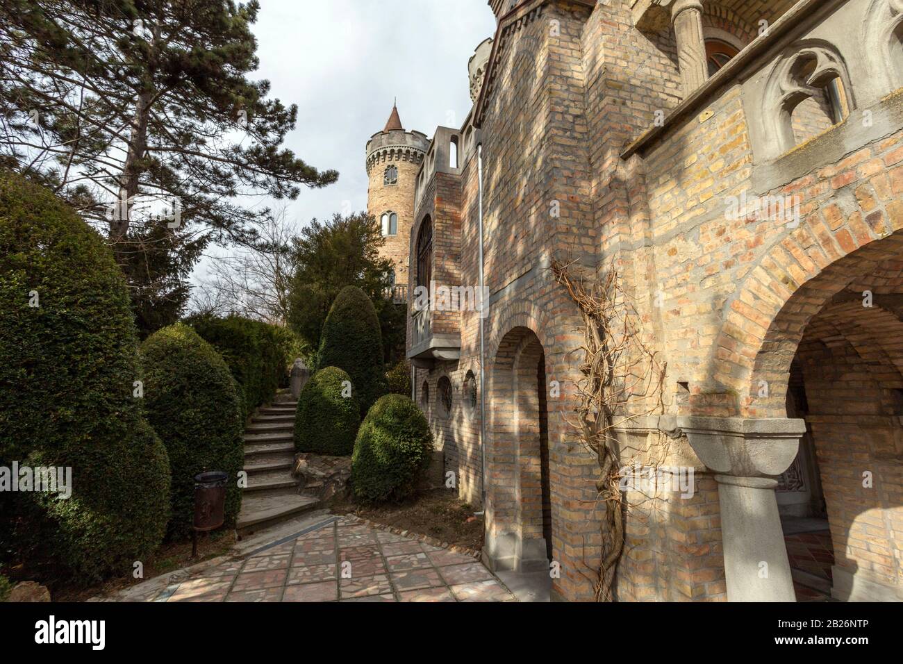 Bory Castle in Szekesfehervar, Hungary. Former home of the sculptor and ...