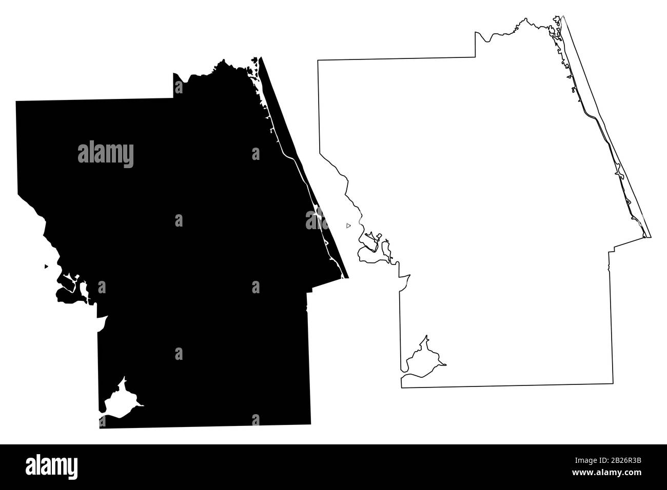 Map of bunnell Stock Vector Images - Alamy
