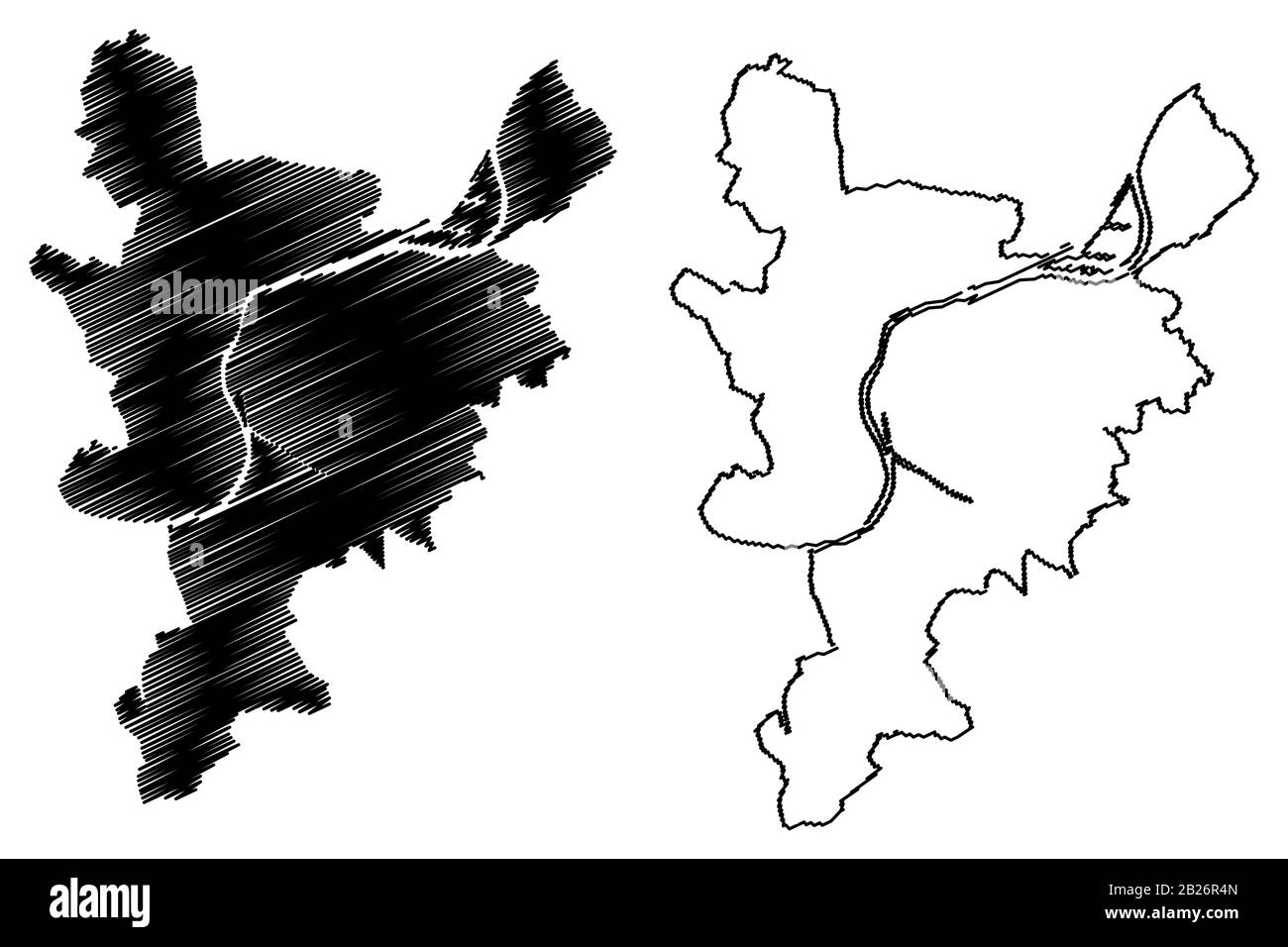 Liege area map Stock Vector Images - Alamy