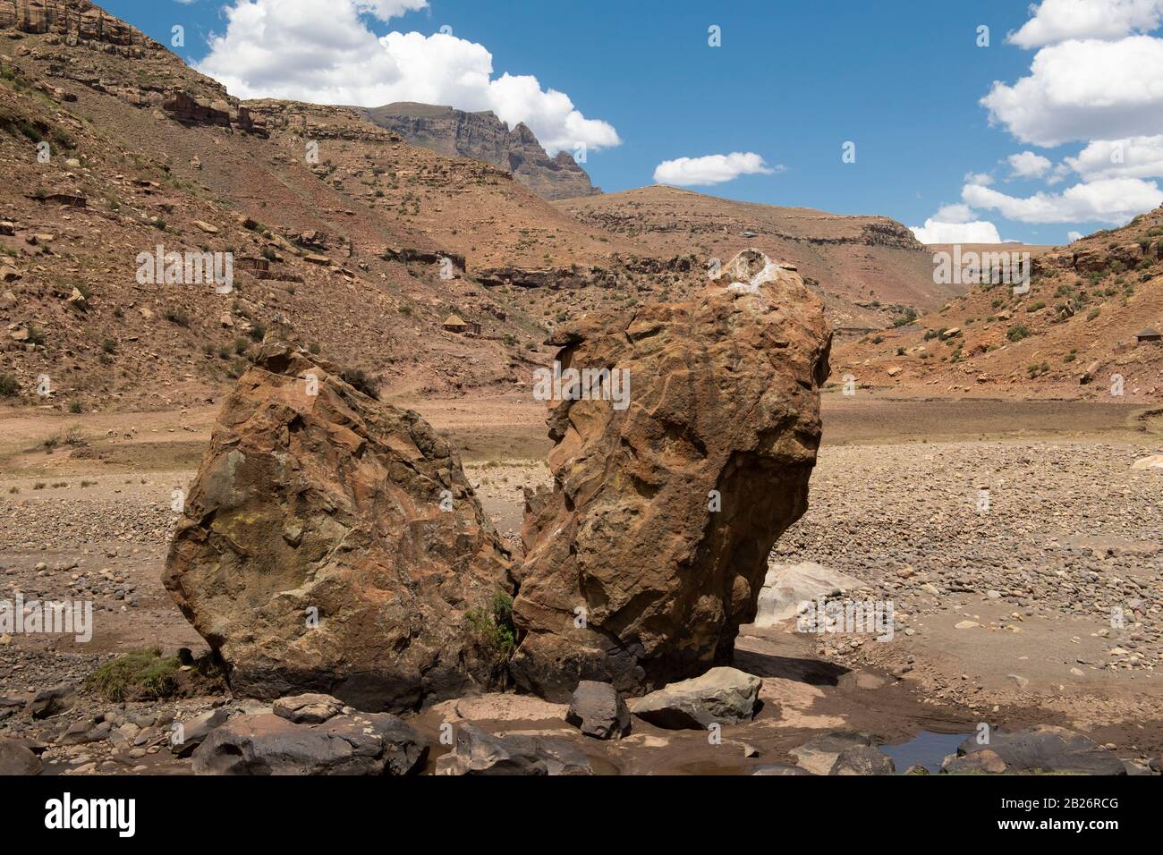 Rock formation in the Sebapala River Valley (en route to Tsatsane ...