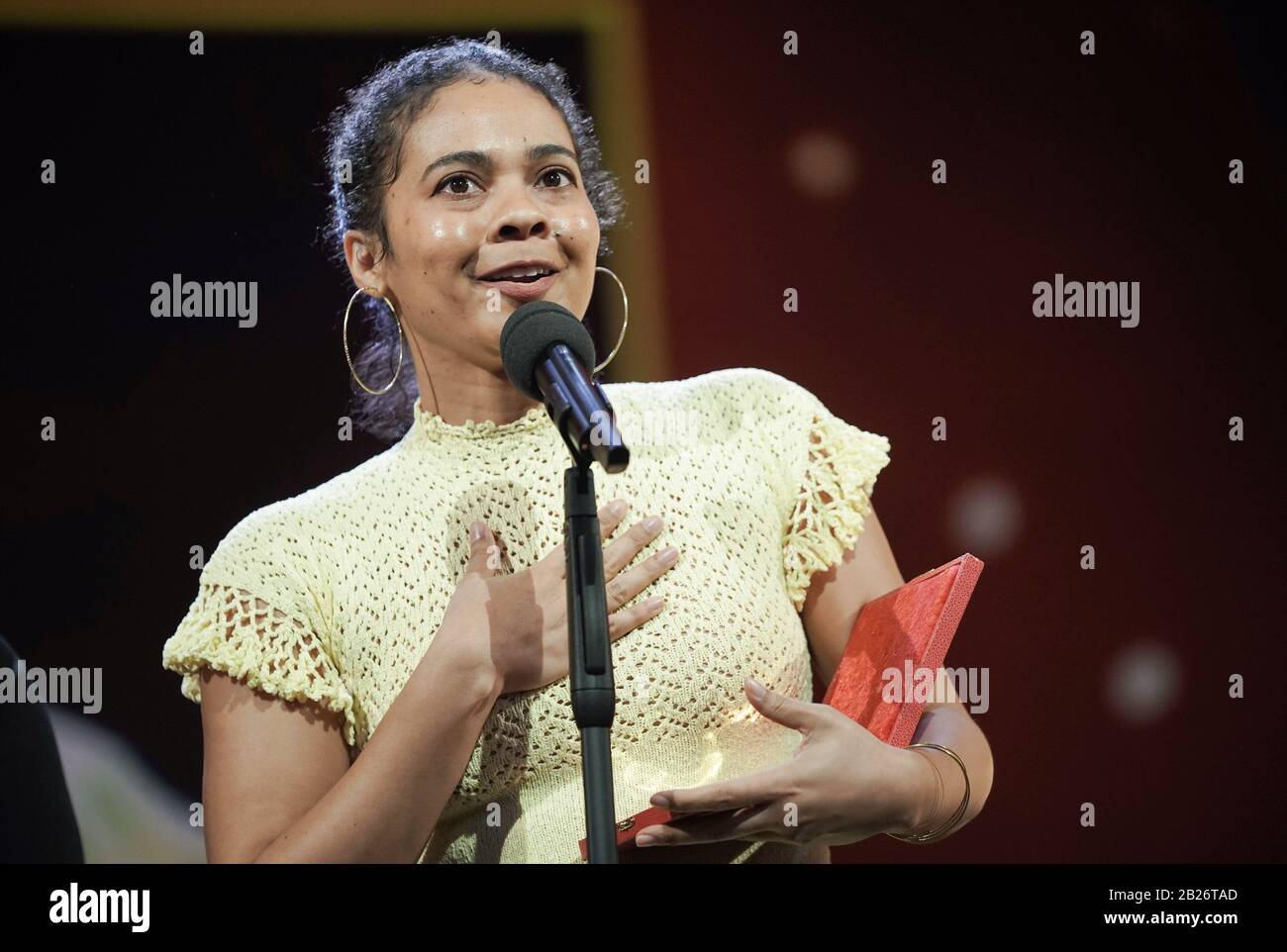 Berlin, Germany. 29th Feb, 2020. 70th Berlinale, Award ceremony: Keisha ...
