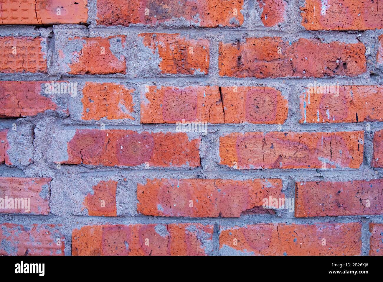 Old rusty red brick wall, used for design solutions Stock Photo - Alamy