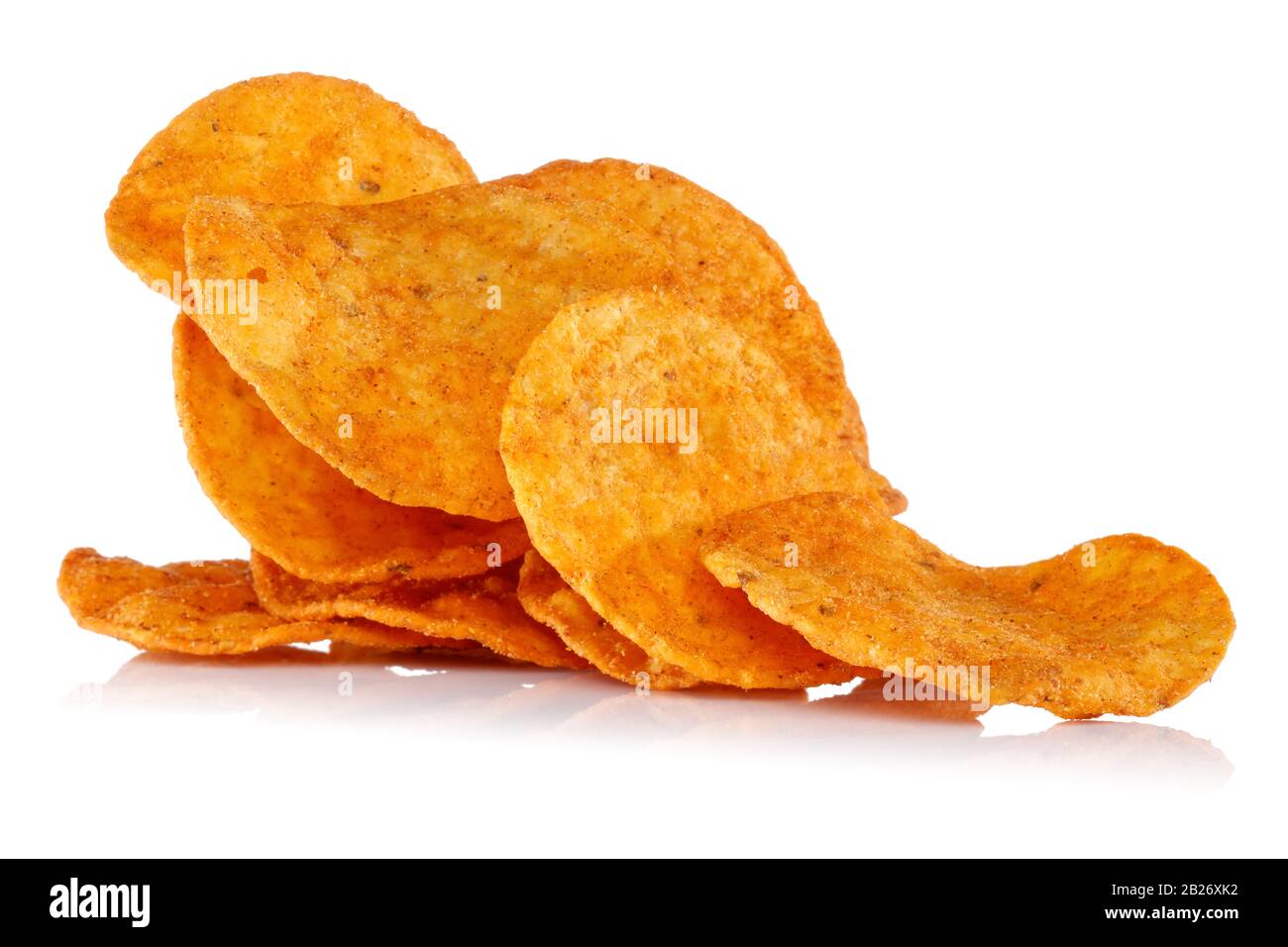 Heap of corn chips isolated on white background Stock Photo - Alamy