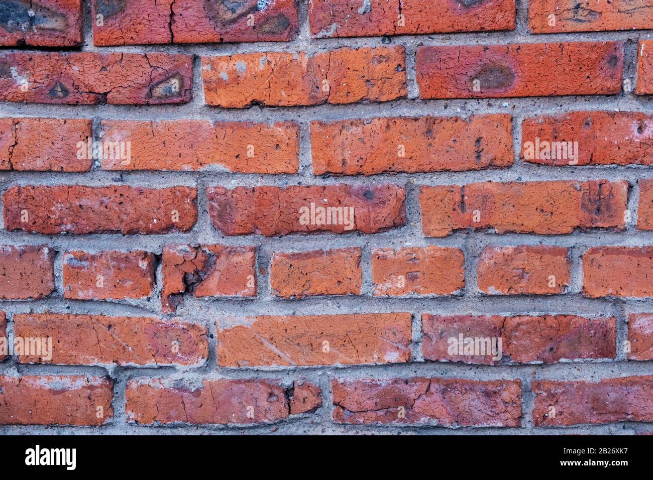 Old rusty red brick wall, used for design solutions Stock Photo - Alamy