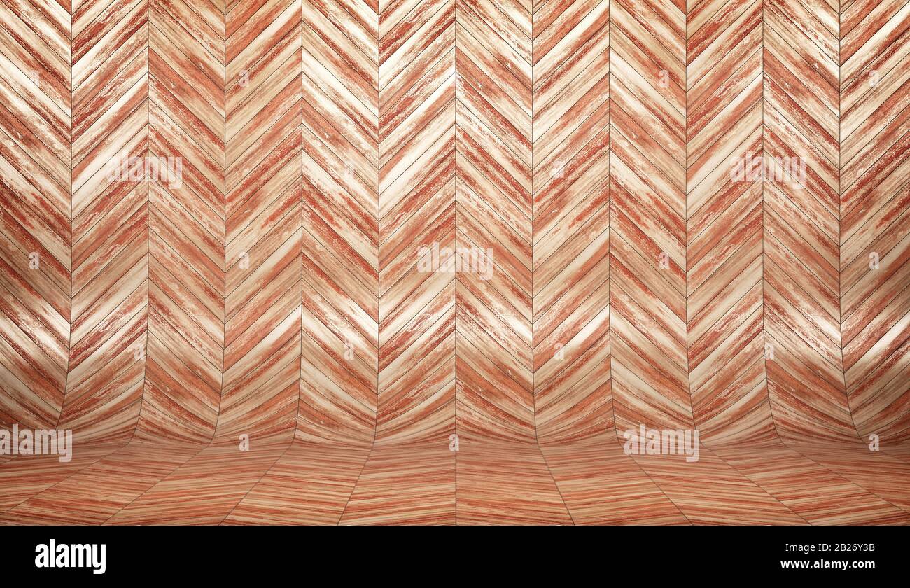 Bended empty room Stock Photo - Alamy
