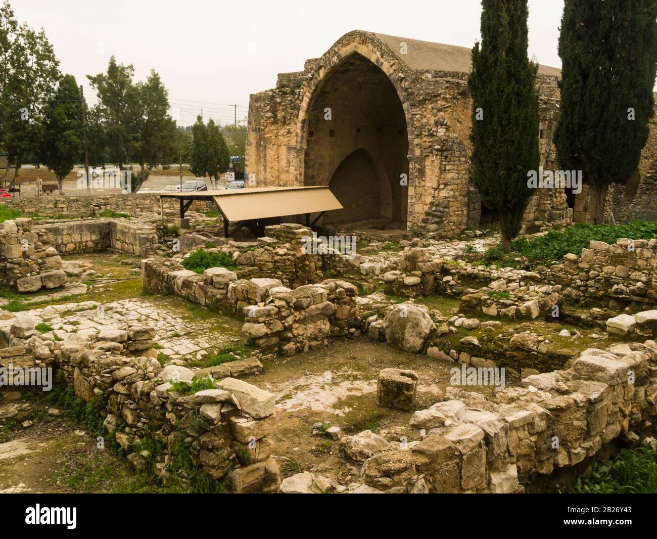 Remains of industrial installation dating to 14thc Sugar Mill complex ...