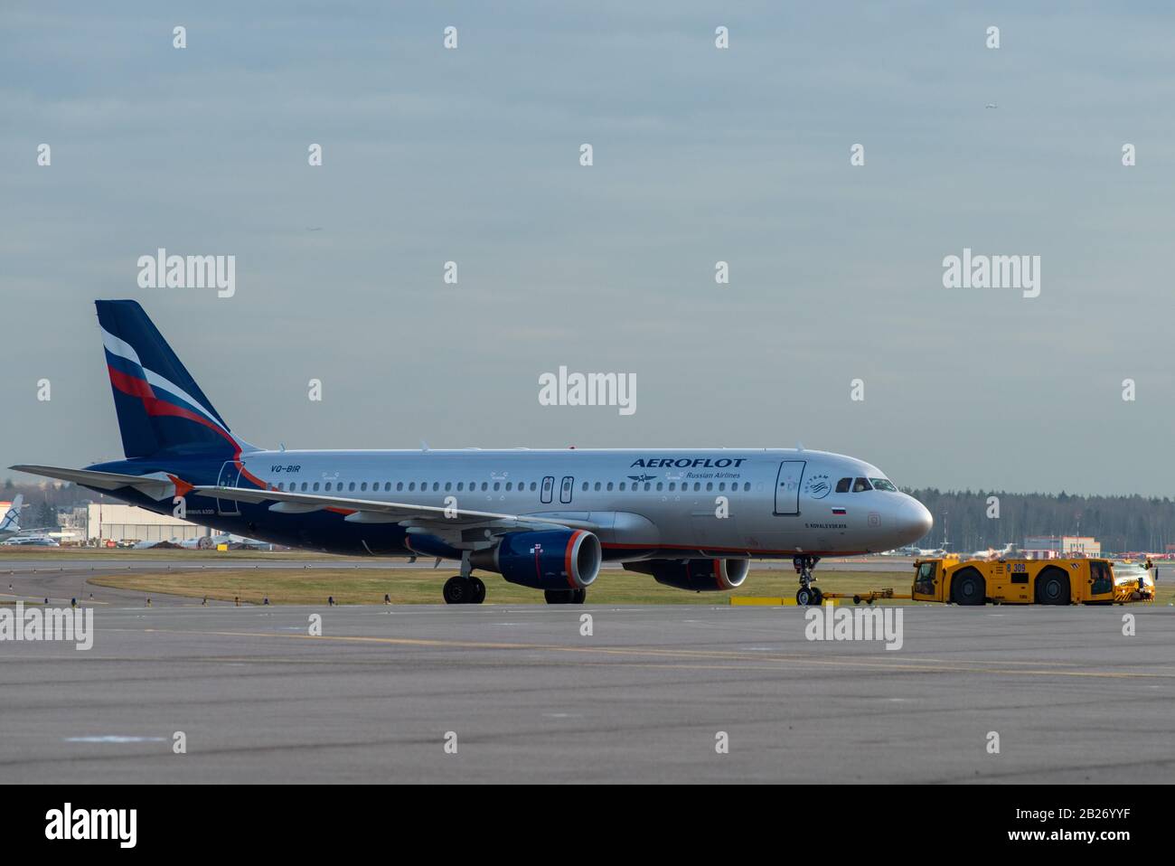 October 29, 2019, Moscow, Russia. Plane Airbus A320-200 Aeroflot ...