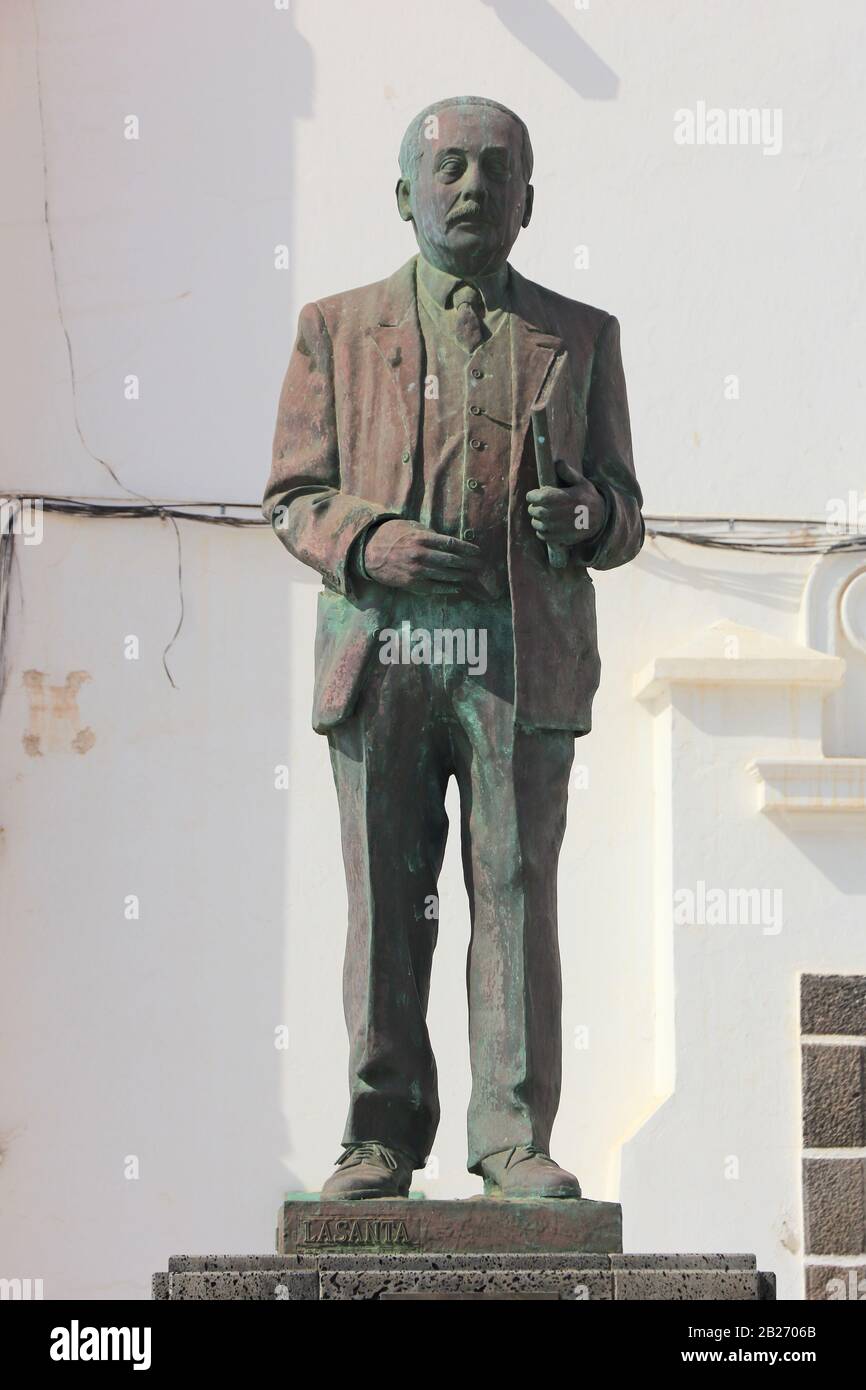 Statue of Blas Cabrera Felipe, the father of 20th century physics in ...