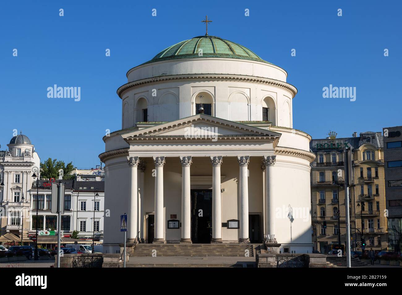 St. Alexander Church on Three Crosses Square in Warsaw, Poland ...