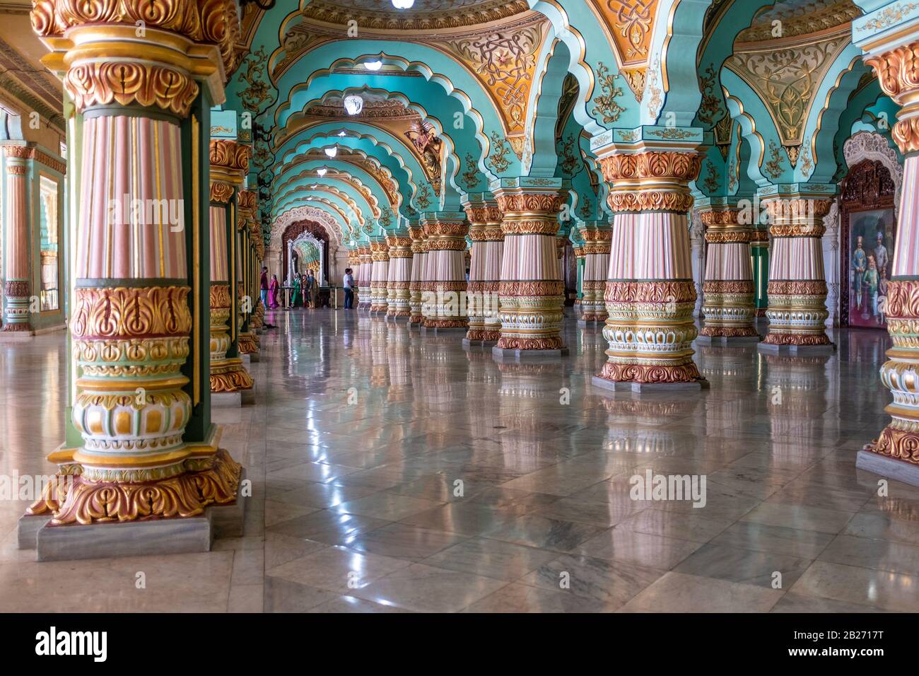 Mysore palace interior hi-res stock photography and images - Alamy