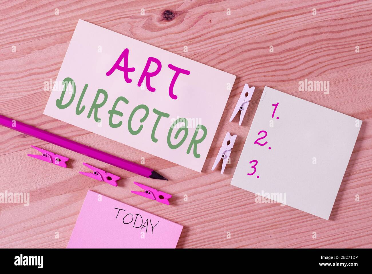 Writing note showing Art Director. Business concept for responsible for ...