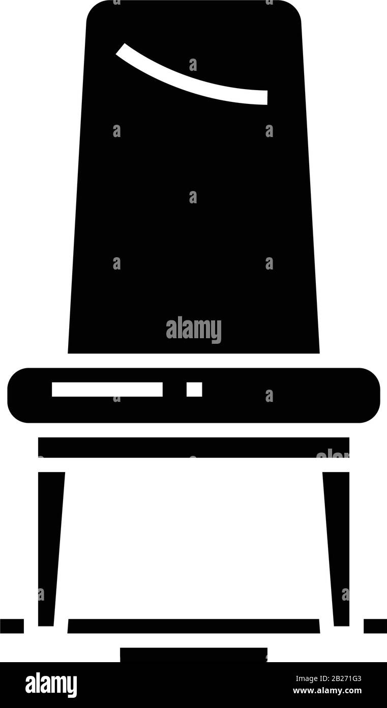 High chair black icon, concept illustration, vector flat symbol, glyph ...