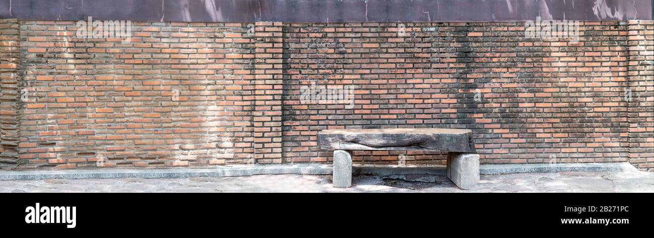 Long texture of red brick use for background images, The pattern of ...