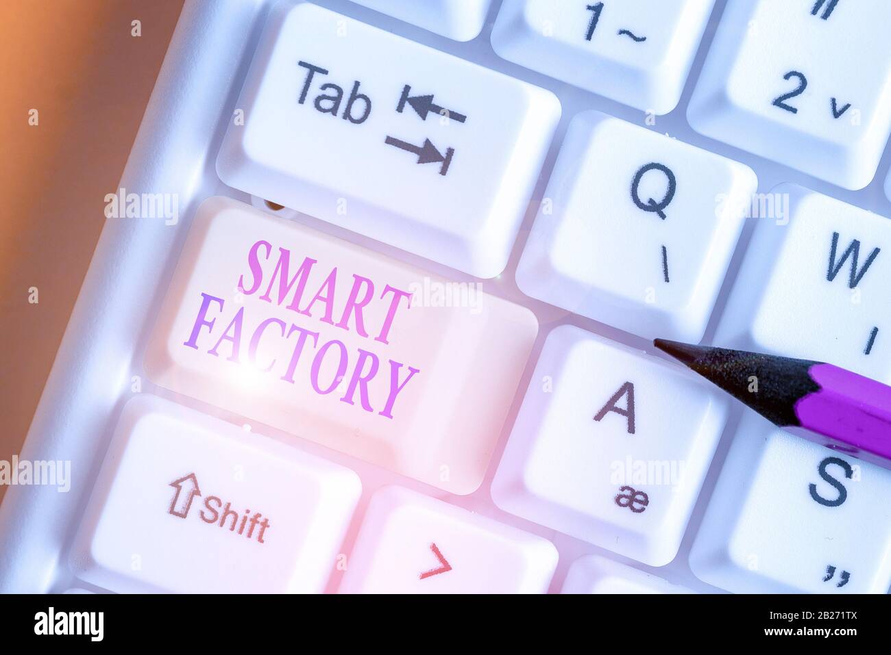 Handwriting text writing Smart Factory. Conceptual photo A highly ...